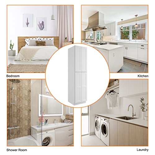 Tall Narrow Pantry Cabinet with Doors and Adjustable Shelves – Homeibro